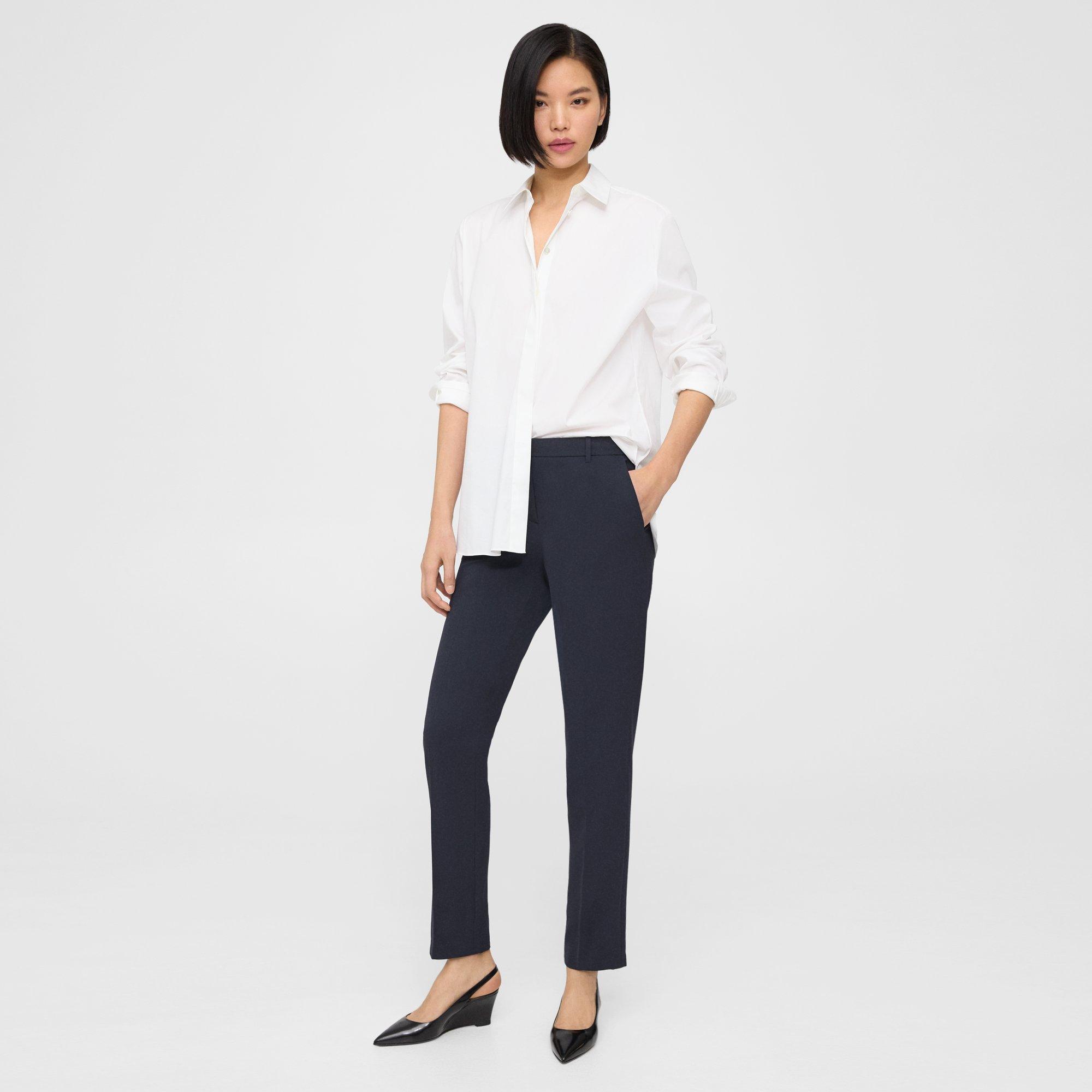 THEORY Theory Treeca Full-Length Wool Pants